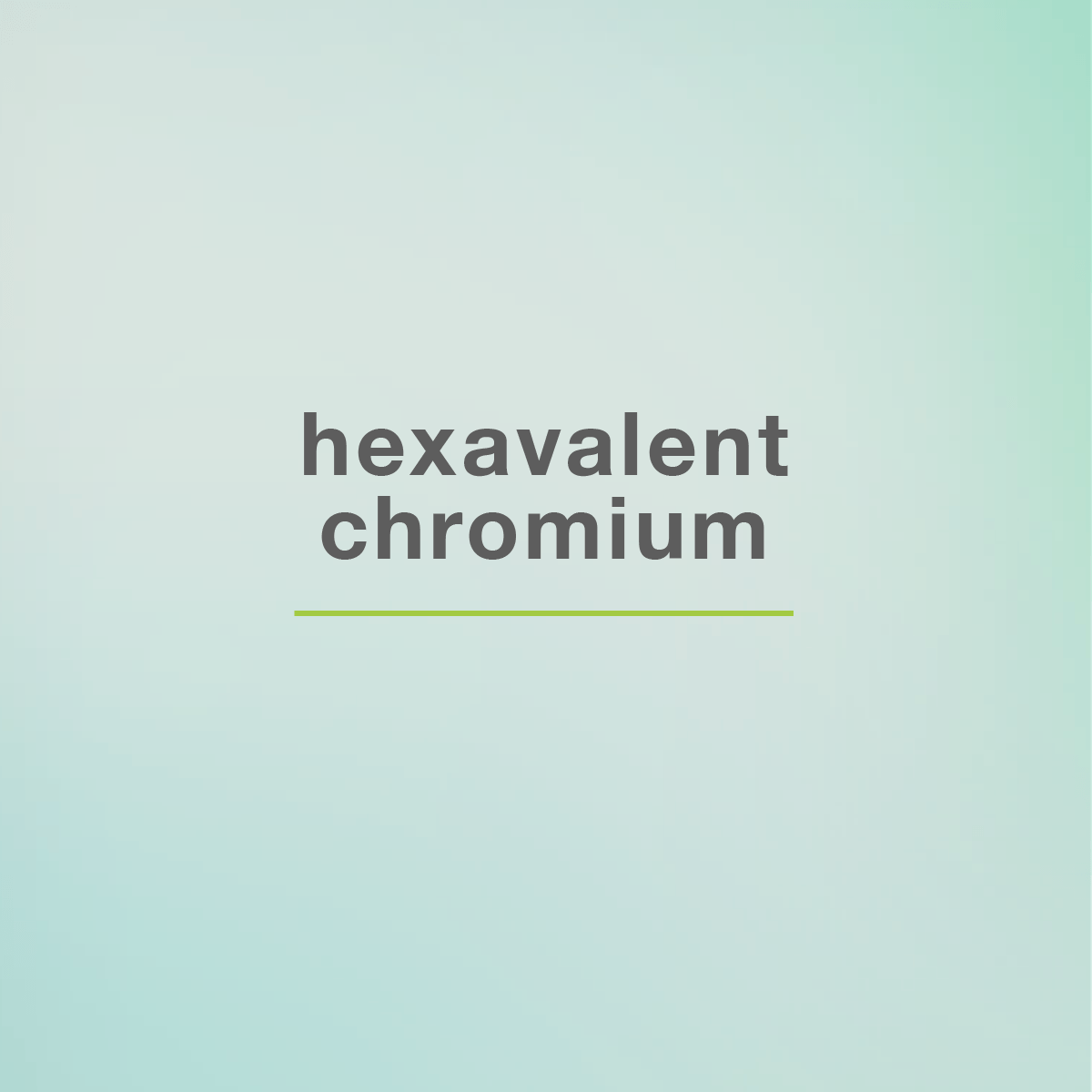 HEXAVALENT CHROMIUM - BioSEARCH Ambiente srl